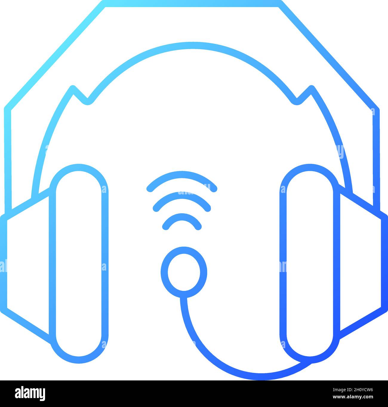 Gaming headset gradient linear vector icon Stock Vector Image & Art - Alamy