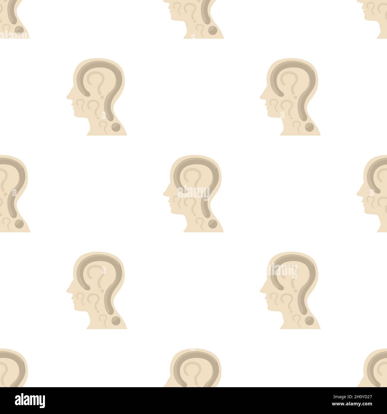 Head with question pattern seamless background texture repeat wallpaper ...