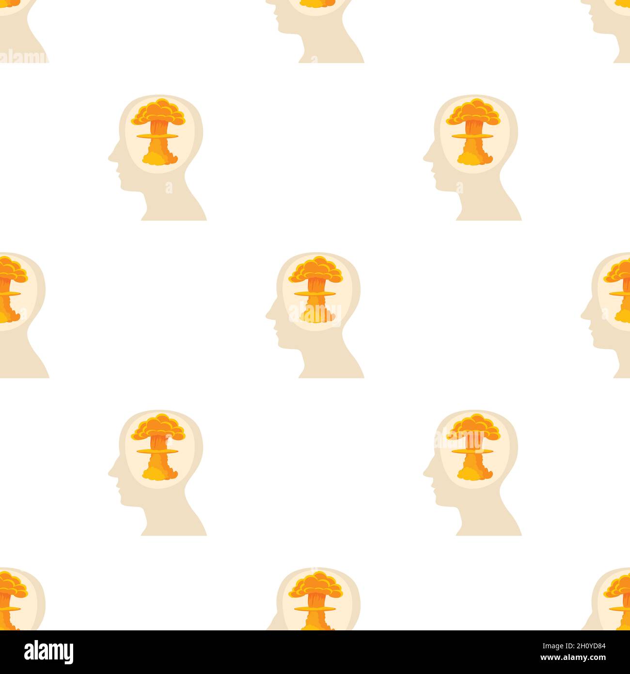 Head with explosion pattern seamless background texture repeat ...
