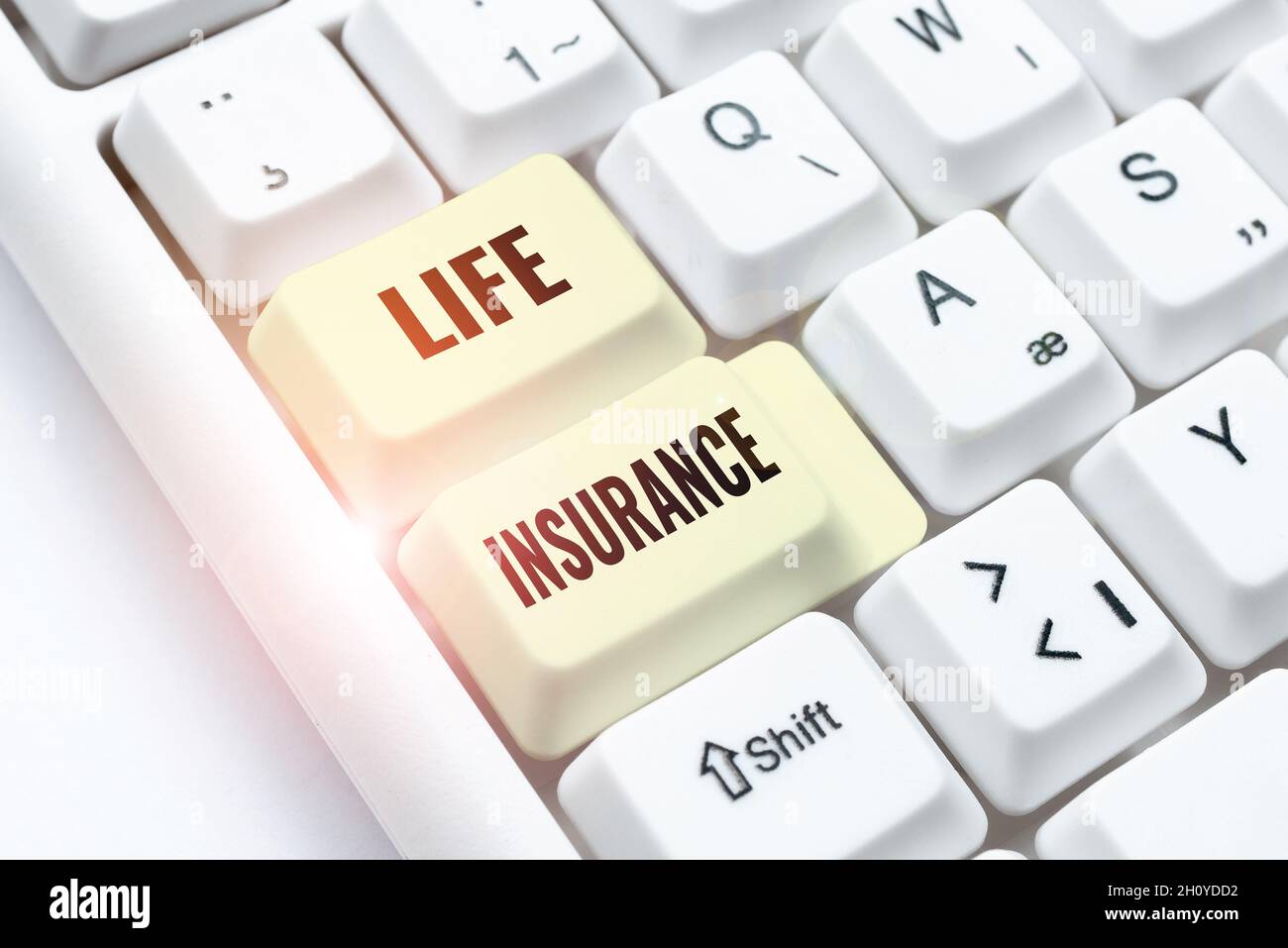 Hand writing sign Life Insurance. Conceptual photo Payment of death ...