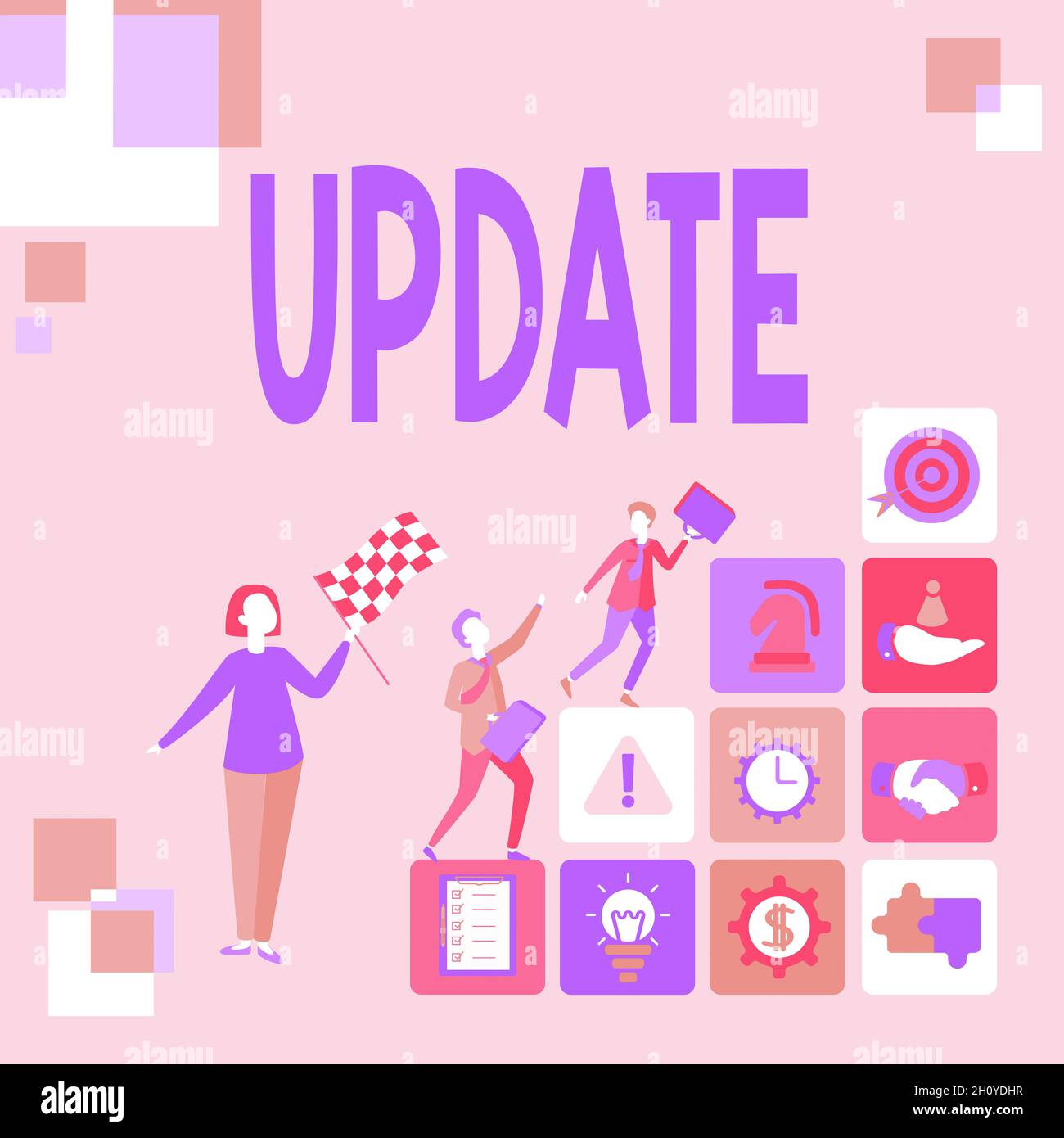 Text showing inspiration UPDATE. Word Written on make something more ...