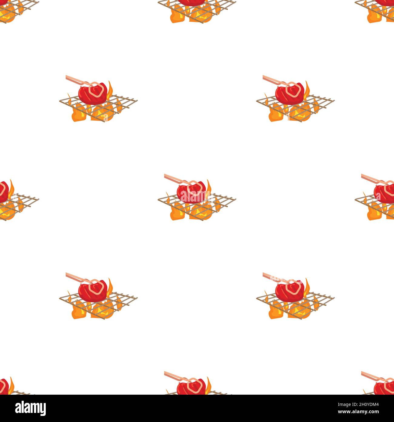 Cooking beef on barbecue pattern seamless background texture repeat ...