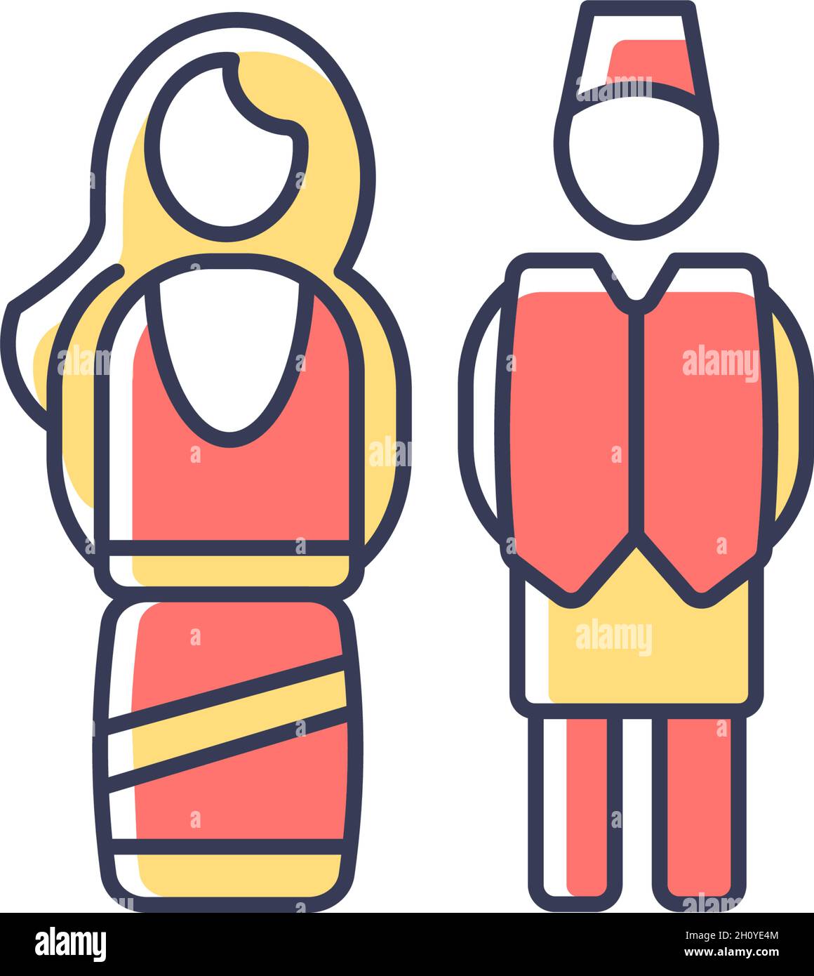 Female clothes costume traditional Cut Out Stock Images & Pictures - Alamy