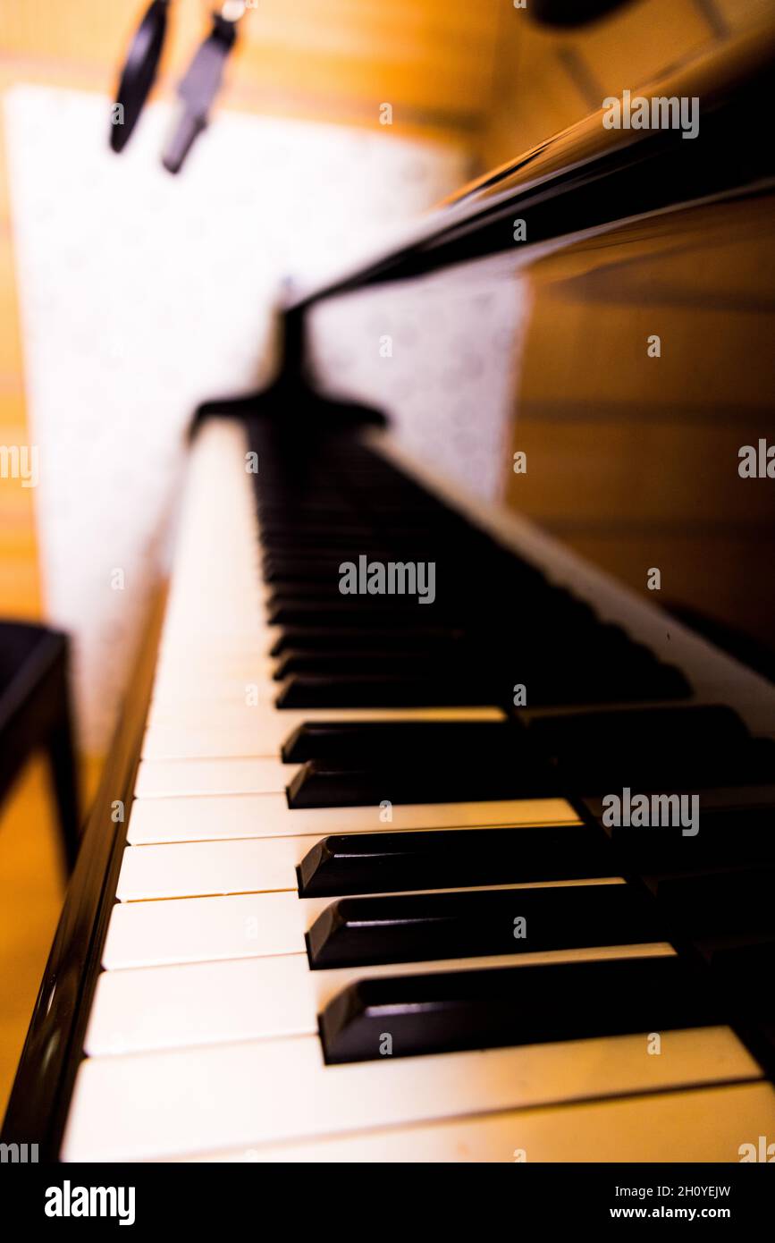 Piano in the recording studio Stock Photo - Alamy