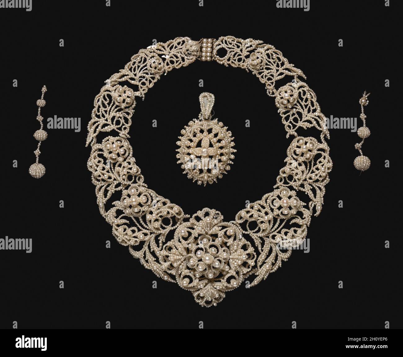 Parure: Necklace, Pendant, Earrings , c. 1850. England, 19th century ...