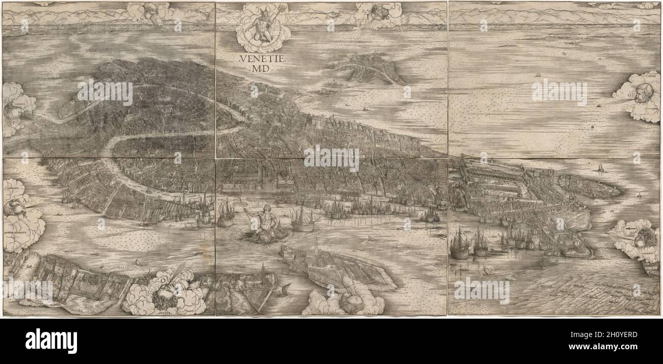 View of Venice, 1500. Published by Anton Kolb (German, 1474-1566 ...
