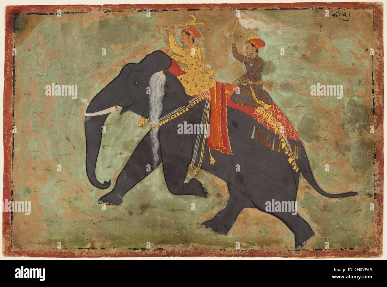 Prince Amar Singh (1672–1710) Drives His Own Elephant, c. 1695 ...