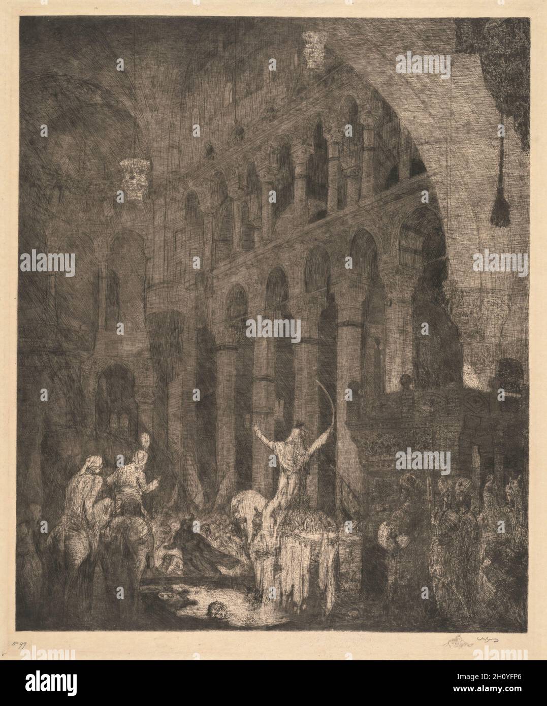 Mohammed II in the Aye Sophia. Marius Alexander Jacques Bauer (Dutch ...