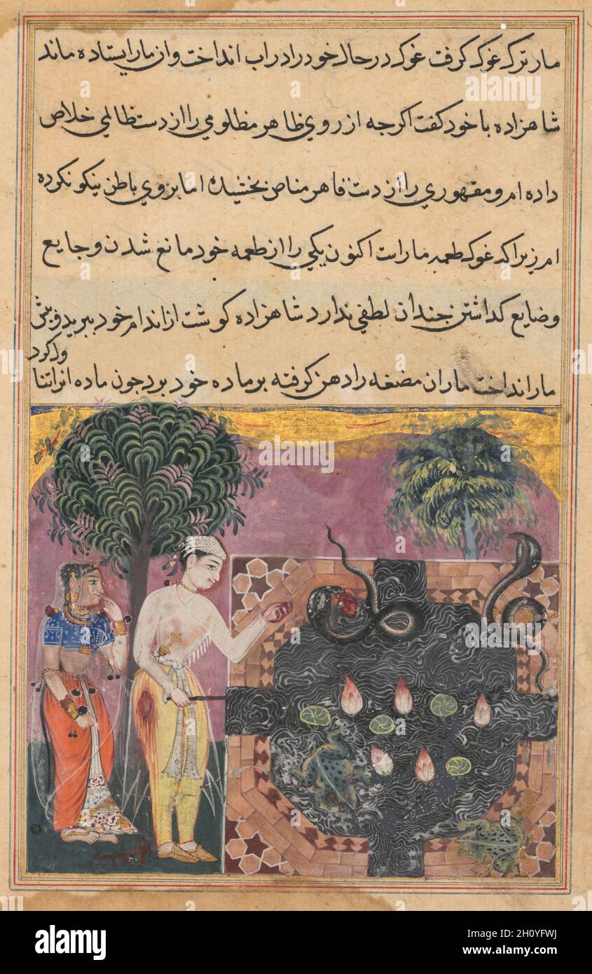 The prince, having deprived the snake of its natural food, a frog ...