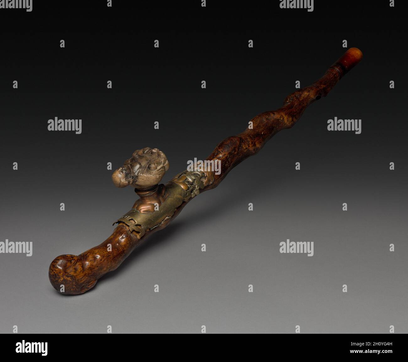 Opium Pipe, 1800s. China, Qing dynasty (1644-1911). Wood and ivory ...