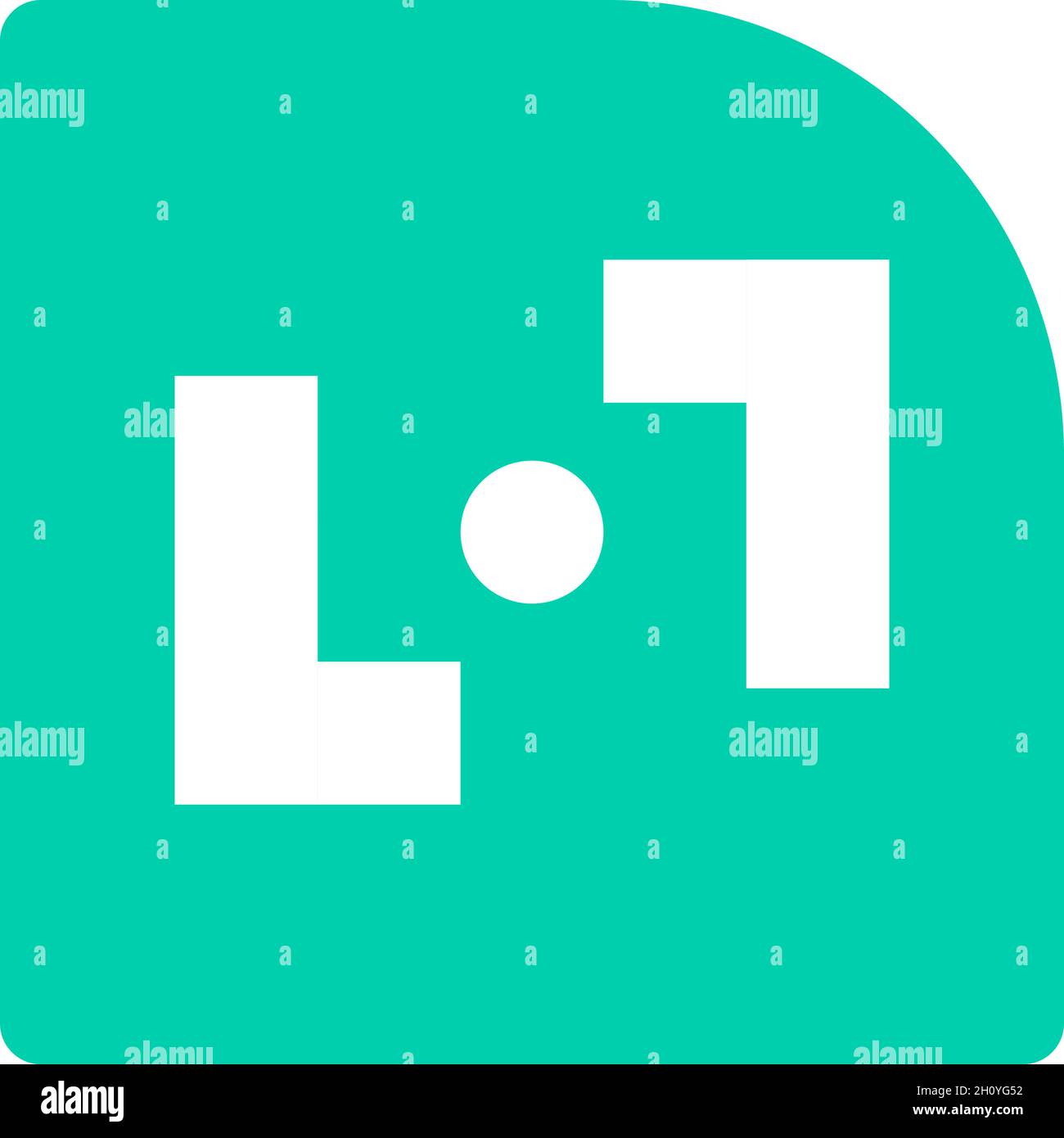 Abstract geometric icon with cross-hair like element for concentration ...