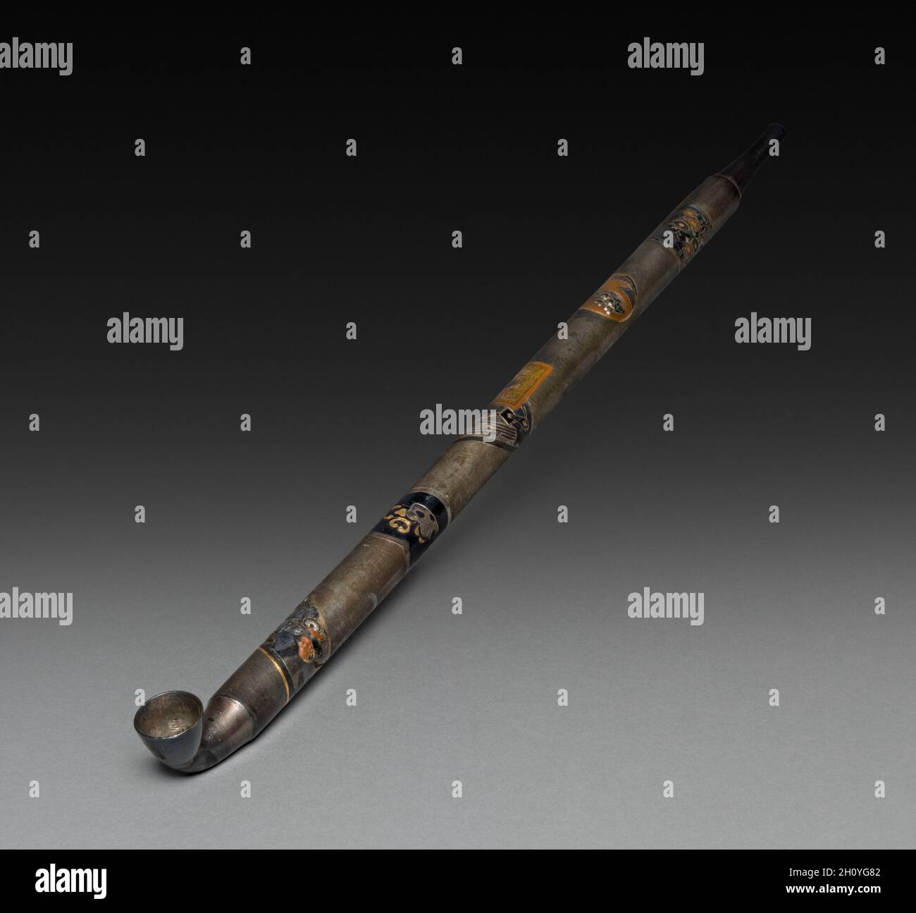 Tobacco Pipe, 1700s to mid-1800s. Japan, Edo period (1615-1868). Metal ...