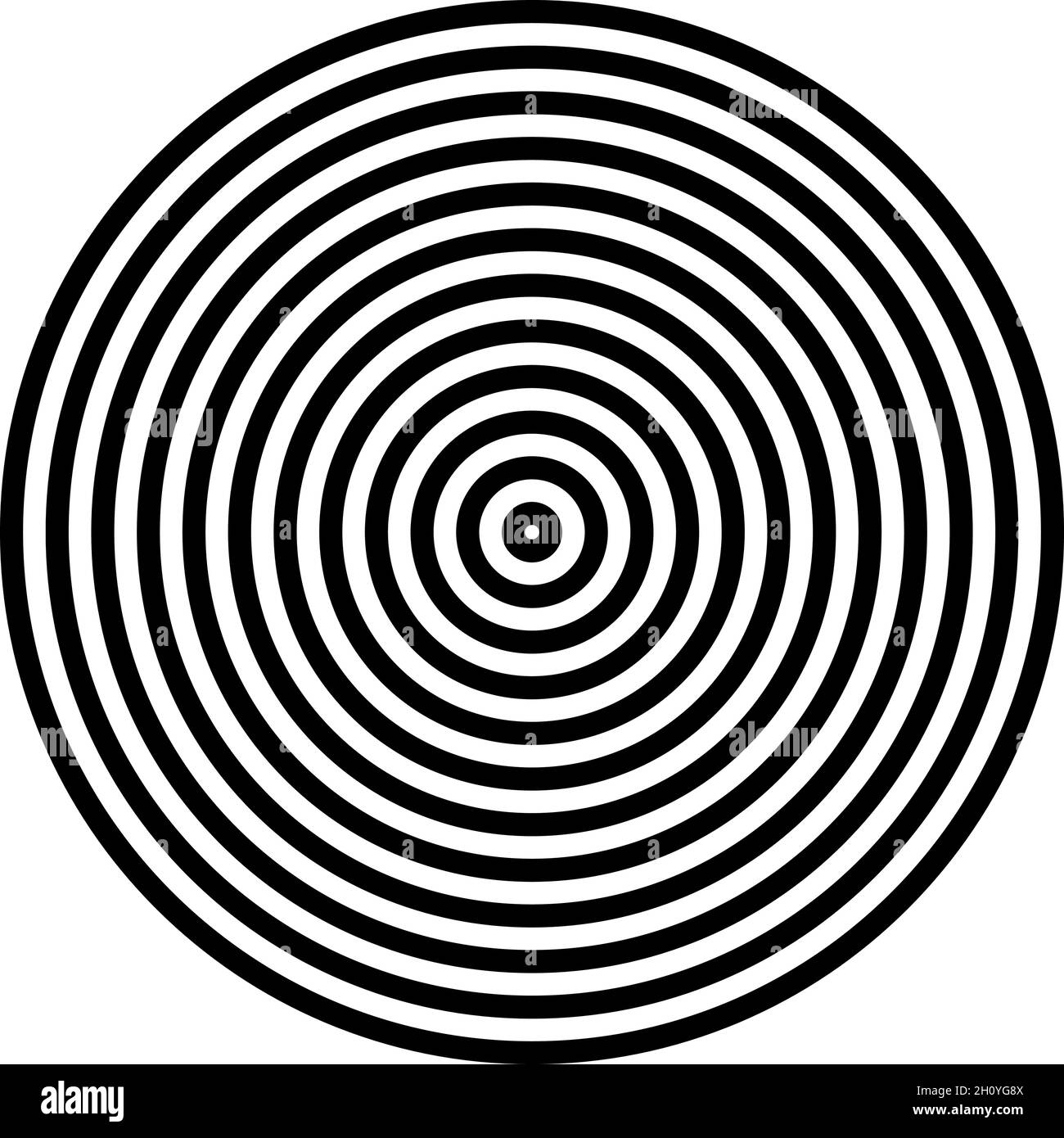 Concentric circles. Radiating, radial circles, lines - stock vector ...