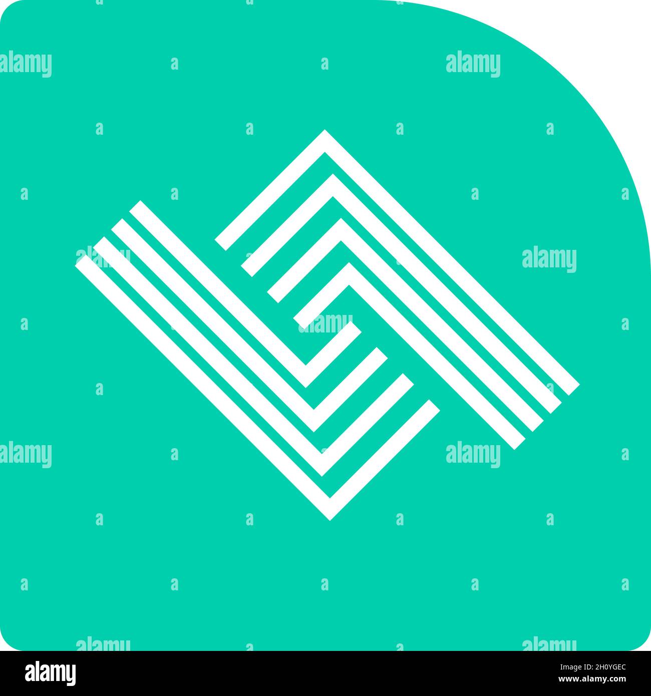 Abstract geometric icon with cross-hair like element for concentration ...