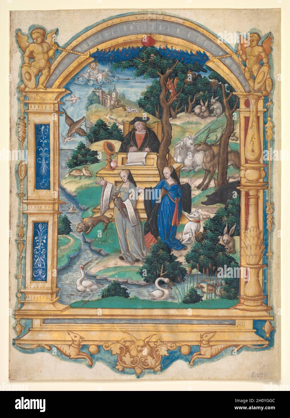 Frontispiece Miniature from the Manuscript of a Poem by Guillaume ...
