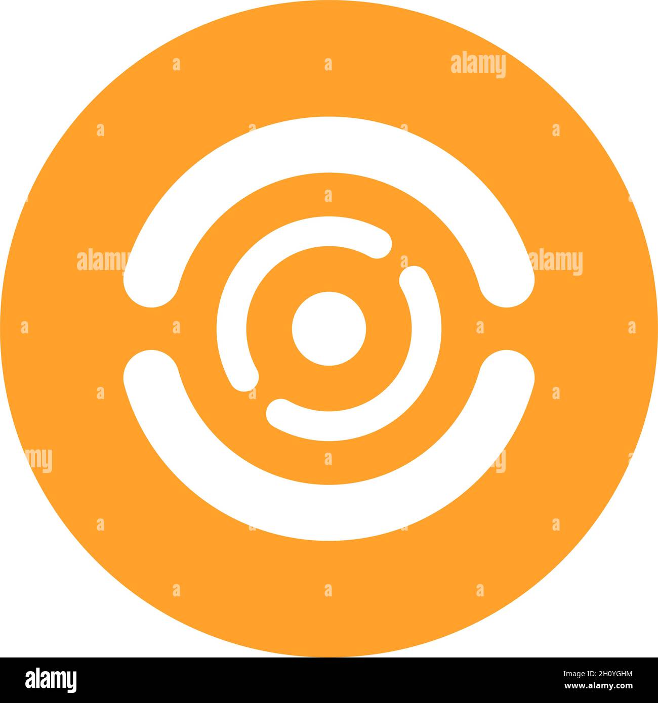 Abstract geometric icon with cross-hair like element for concentration ...