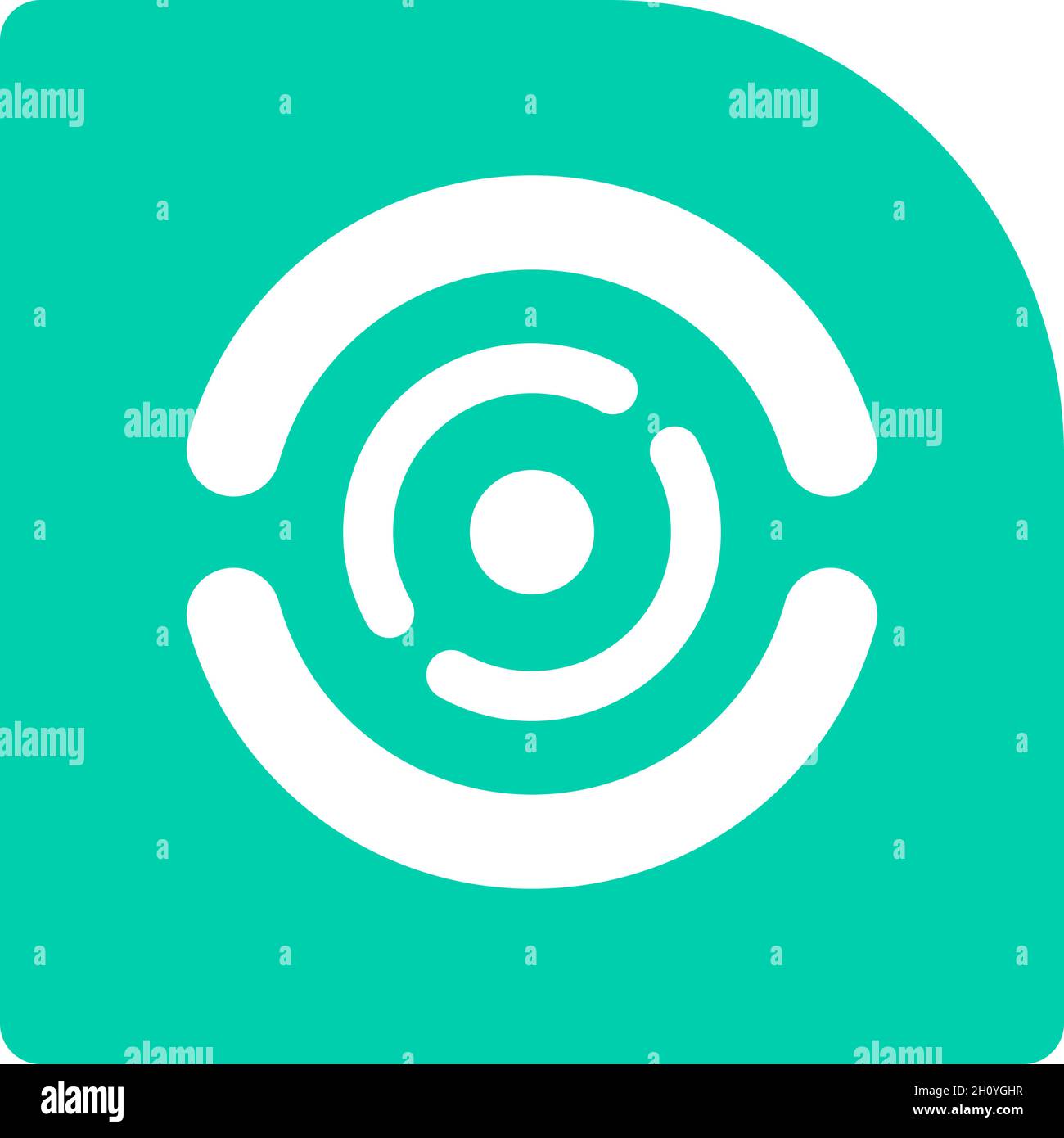 Abstract geometric icon with cross-hair like element for concentration ...