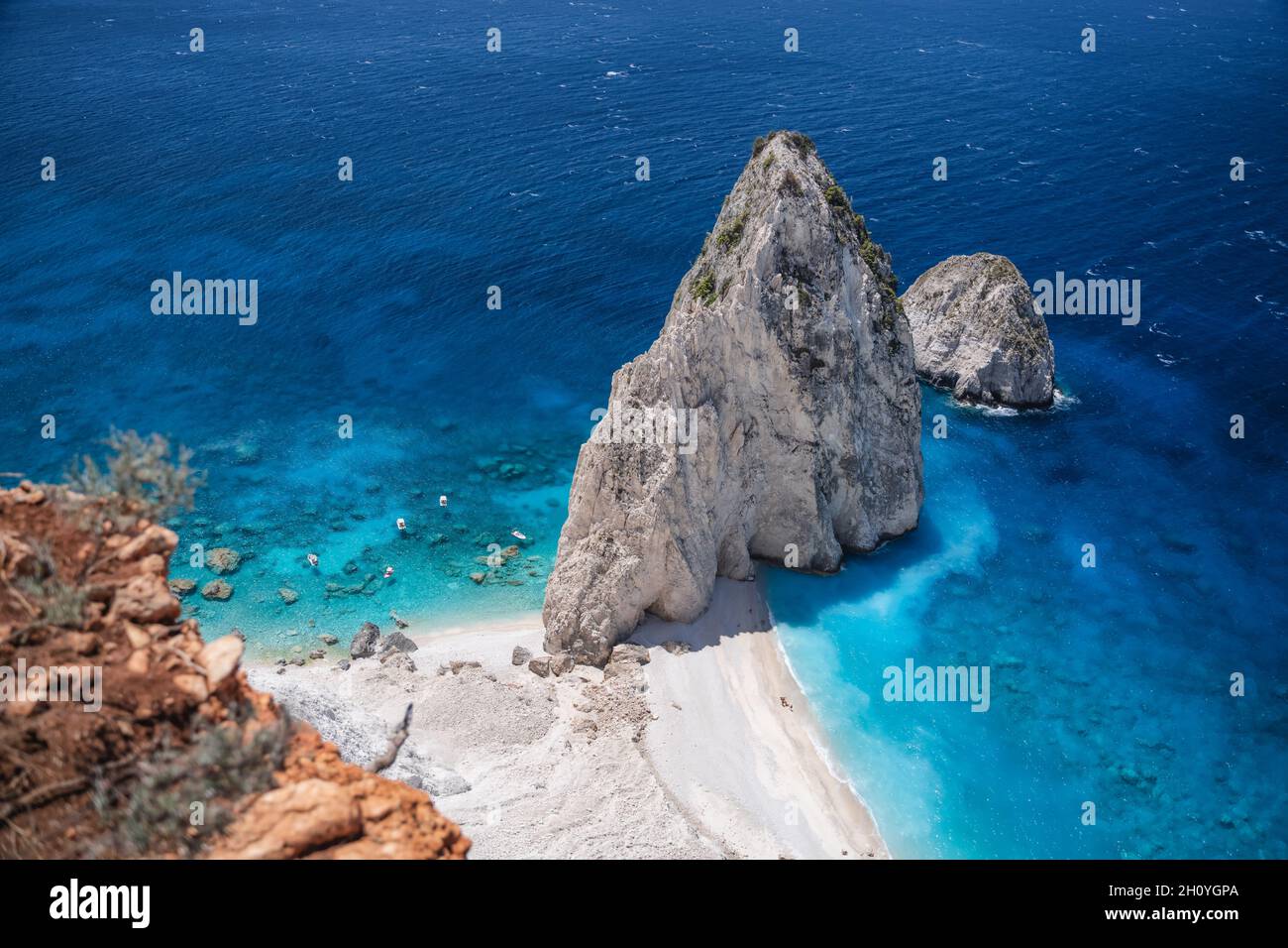Mizithres cliff rock in Zakynthos Ionian island, Greece Stock Photo - Alamy
