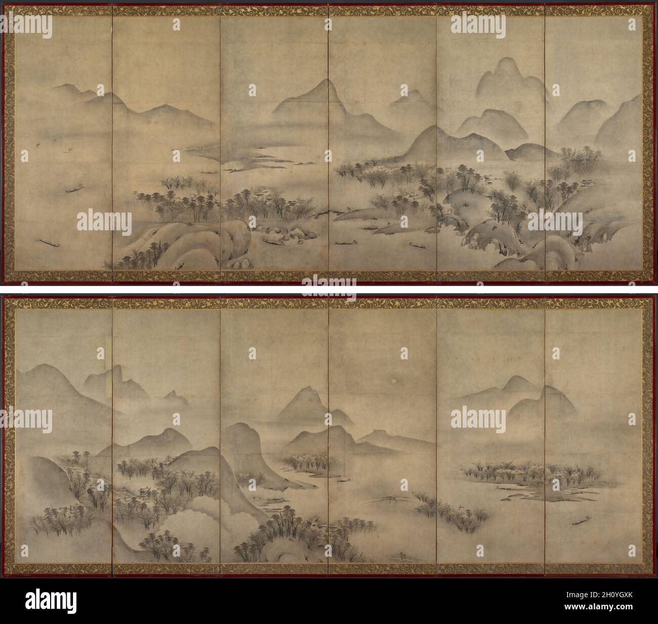 Moonlit Landscape, late 1500s. Japan, Muromachi period (1392-1573 ...