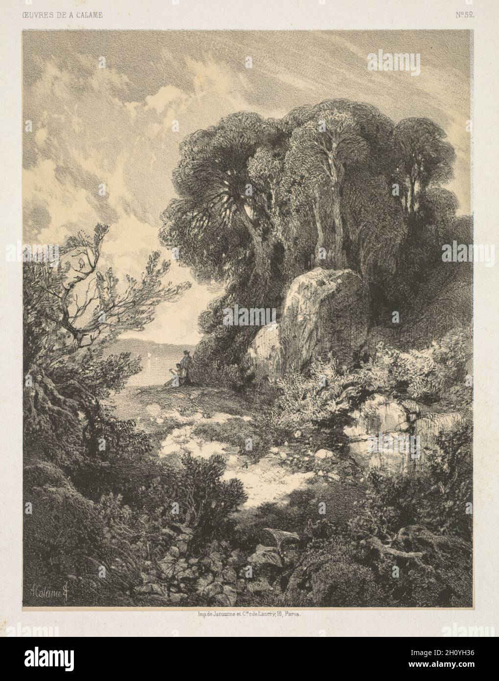 Oeuvres de A. Calame: No. 52. Alexandre Calame (Swiss, 1810-1864), F ...
