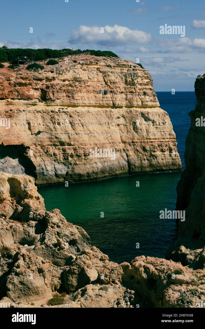 day cliff in algarve beaches Stock Photo - Alamy