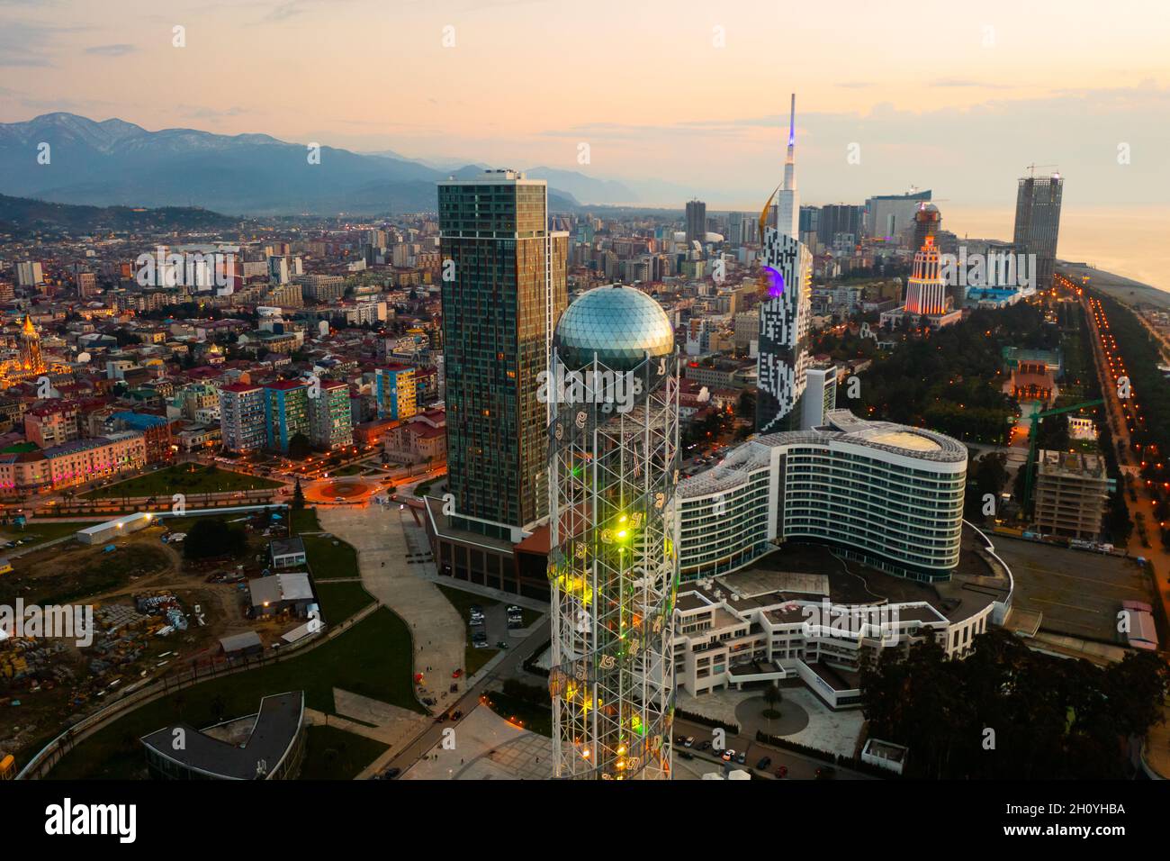 Aerial view of center of Batumi city Stock Photo - Alamy