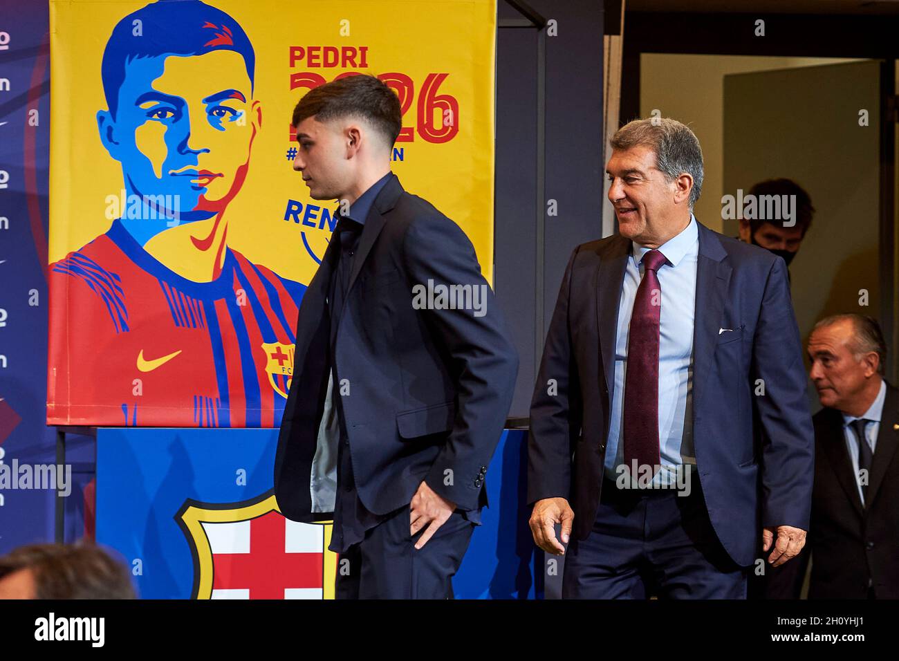 Barcelona, Spain. 15th Oct, 2021. Pedri during his contract renewal ...