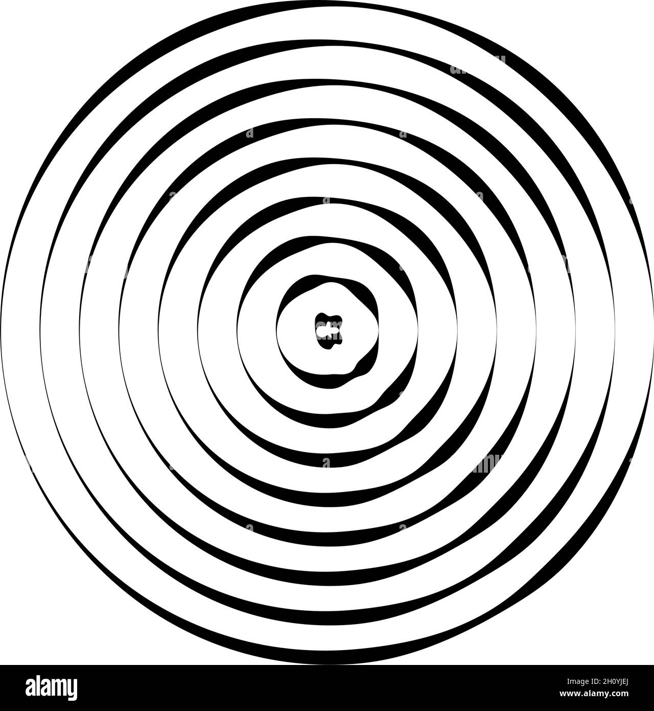 Concentric circles. Radiating, radial circles, lines - stock vector illustration, clip-art ...