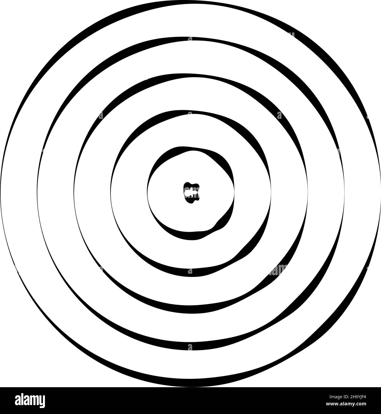 Concentric circles. Radiating, radial circles, lines - stock vector ...