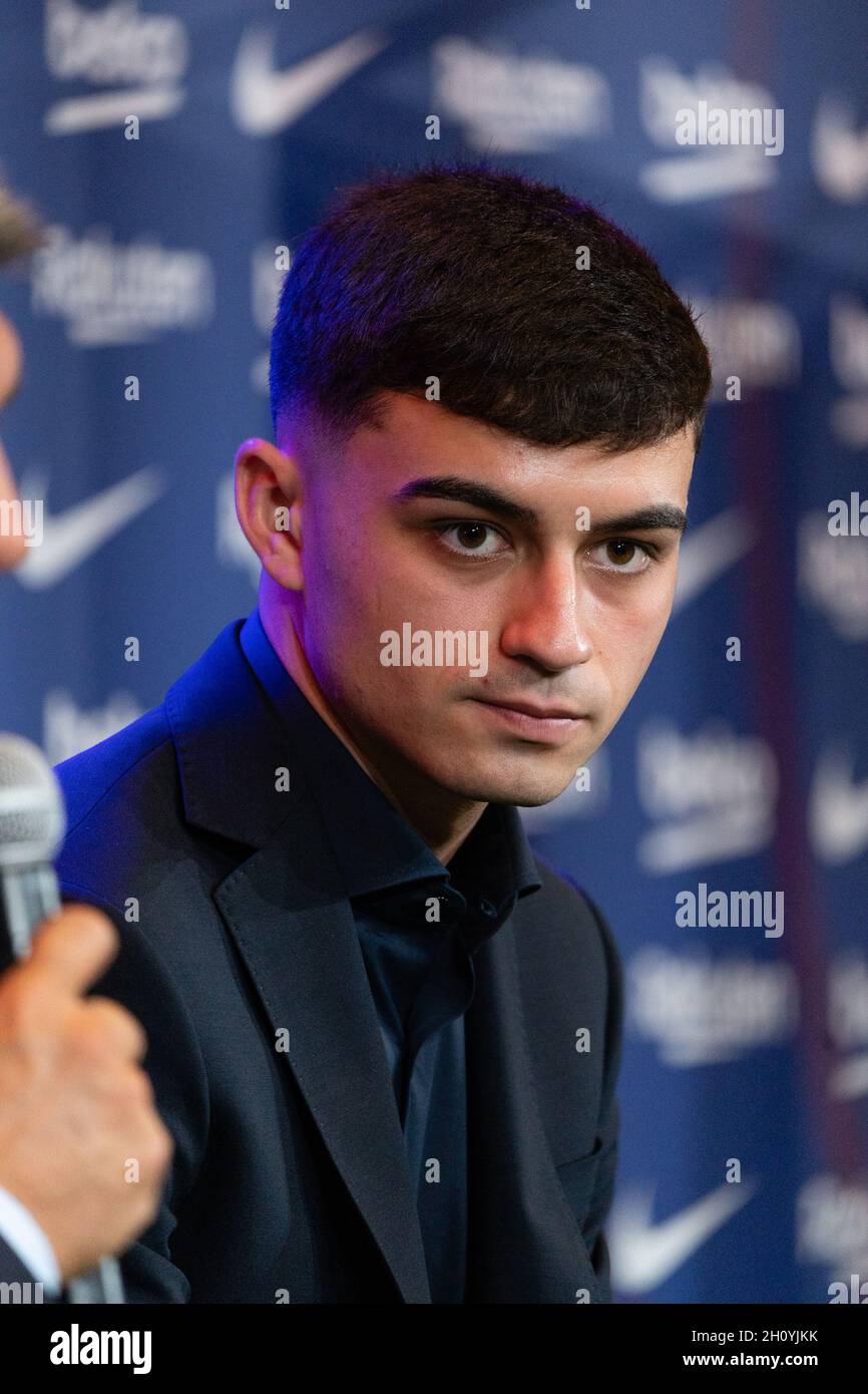 Barcelona, Spain. 15th Oct, 2021. SPAIN-SOCCER-FC BARCELONA PEDRI ...