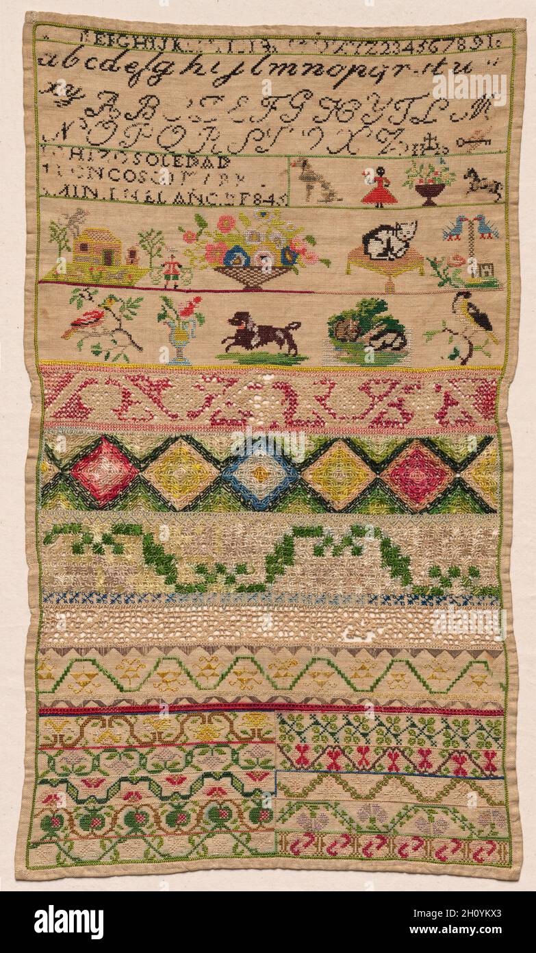 Embroidery sampler hi-res stock photography and images - Alamy
