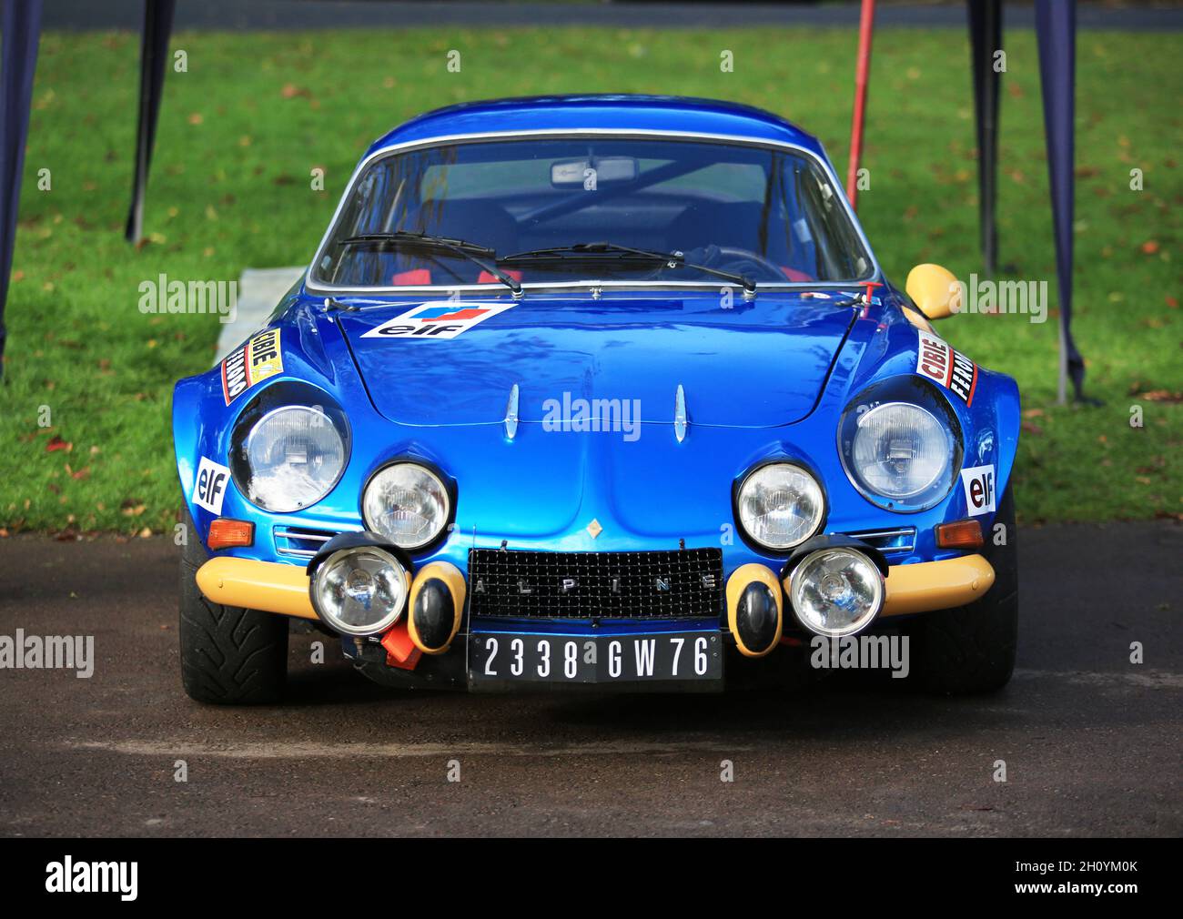 A 1971 Alpine A110 rally car in blue Stock Photo - Alamy