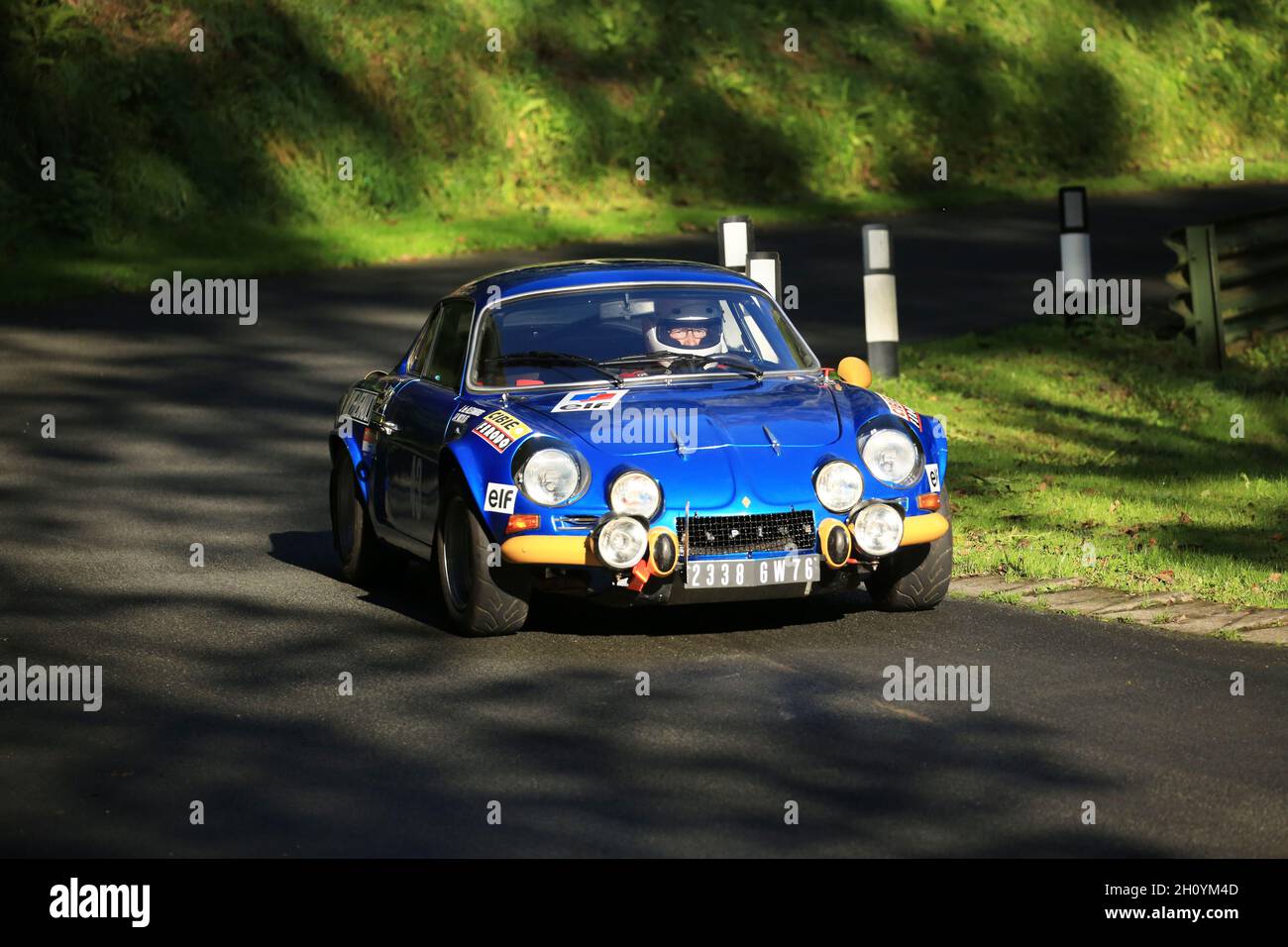 A 1971 Alpine A110 rally car in blue Stock Photo - Alamy