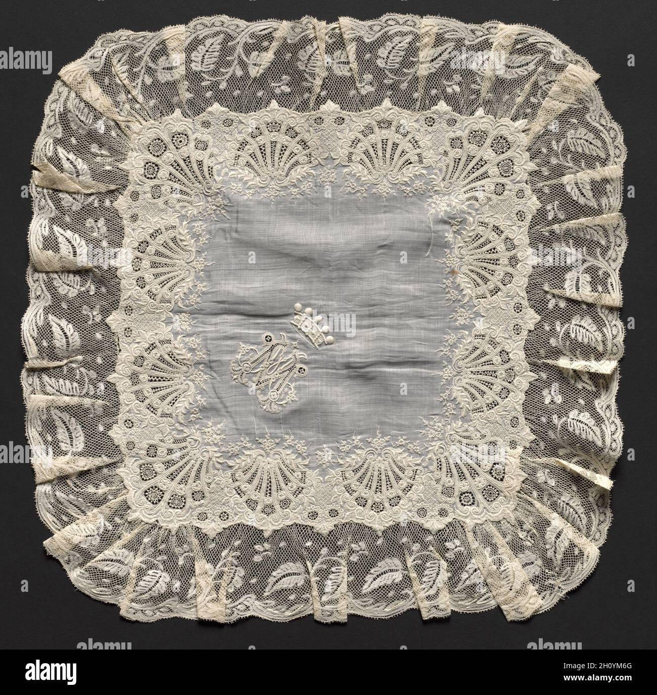 Embroidered Handkerchief, late 18th century. Switzerland, late 18th ...