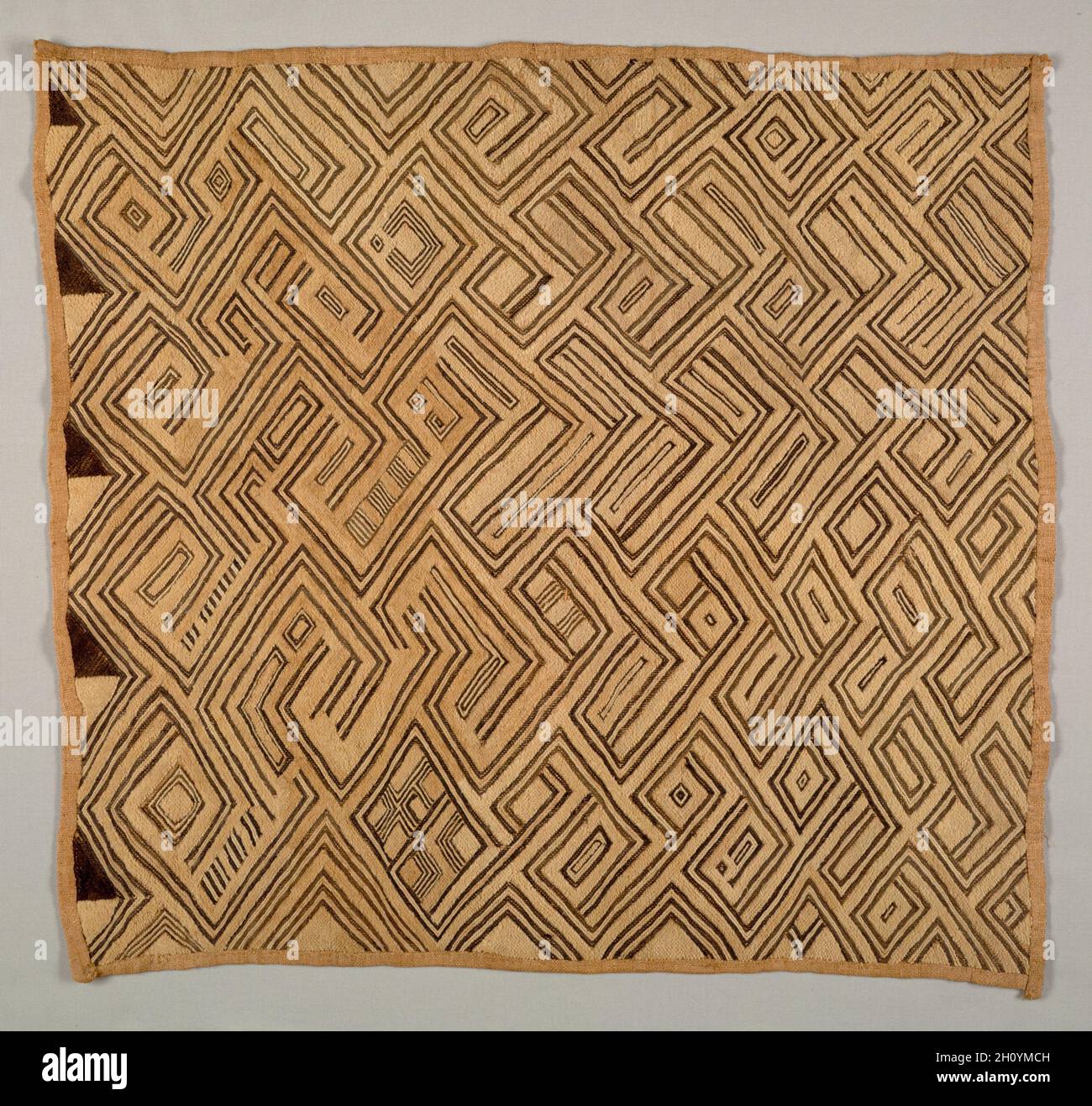 Embroidered Raffia Pile Cloth, 1900s. Africa, Central Africa ...