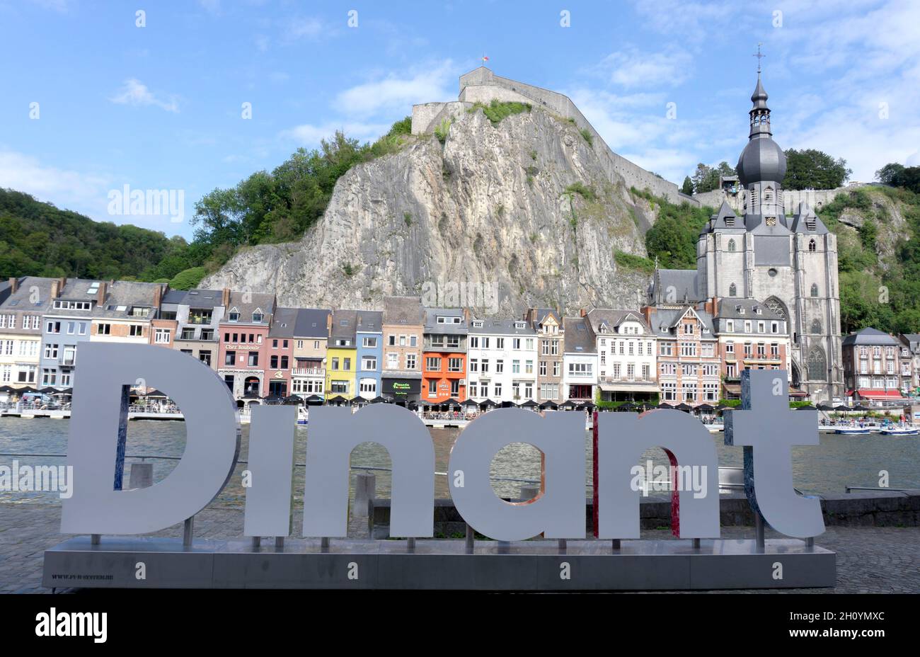 DINANT, BELGIUM - Aug 31, 2021: The Collegiate Church of Our Lady ...