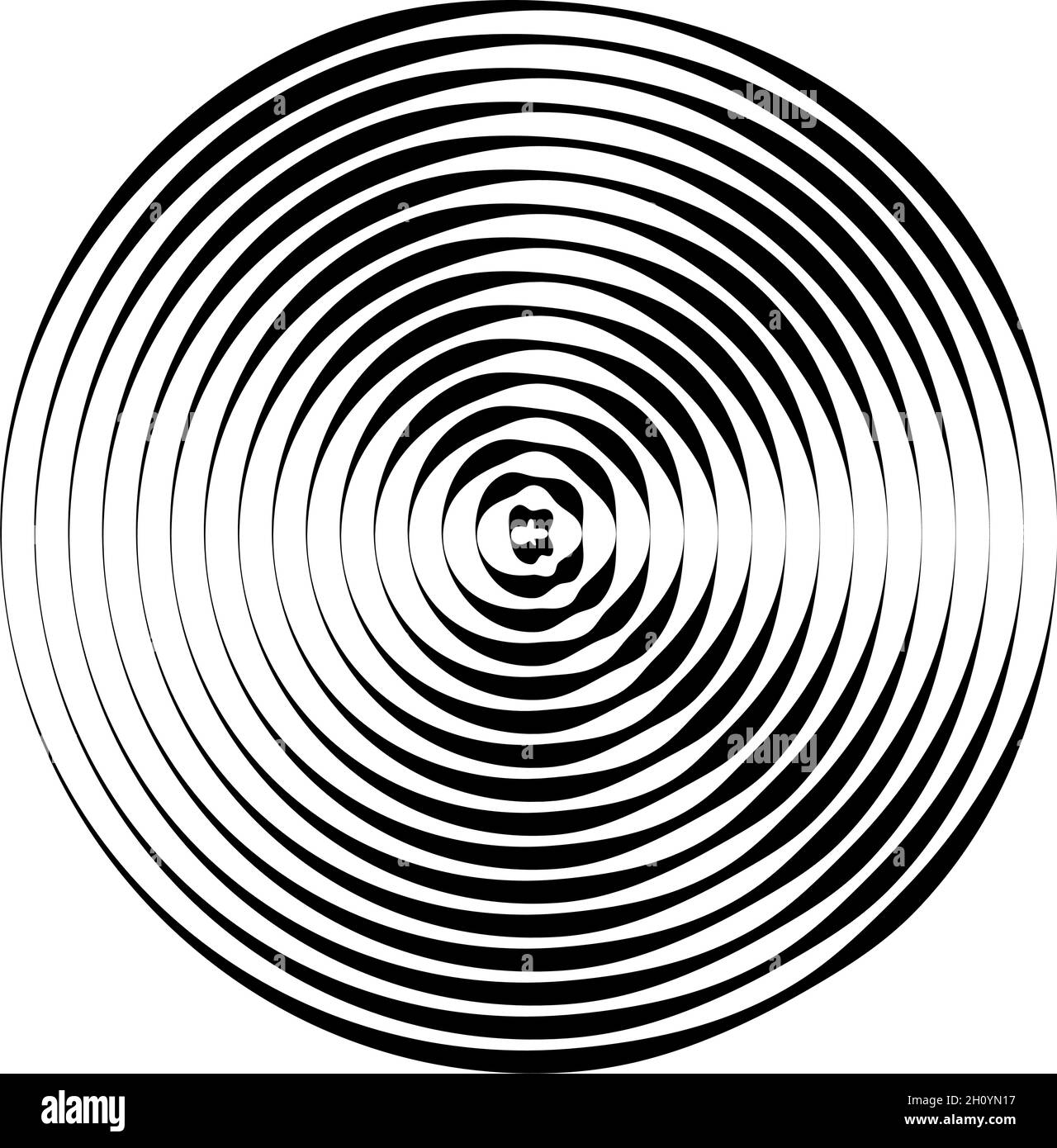 Concentric circles. Radiating, radial circles, lines - stock vector ...