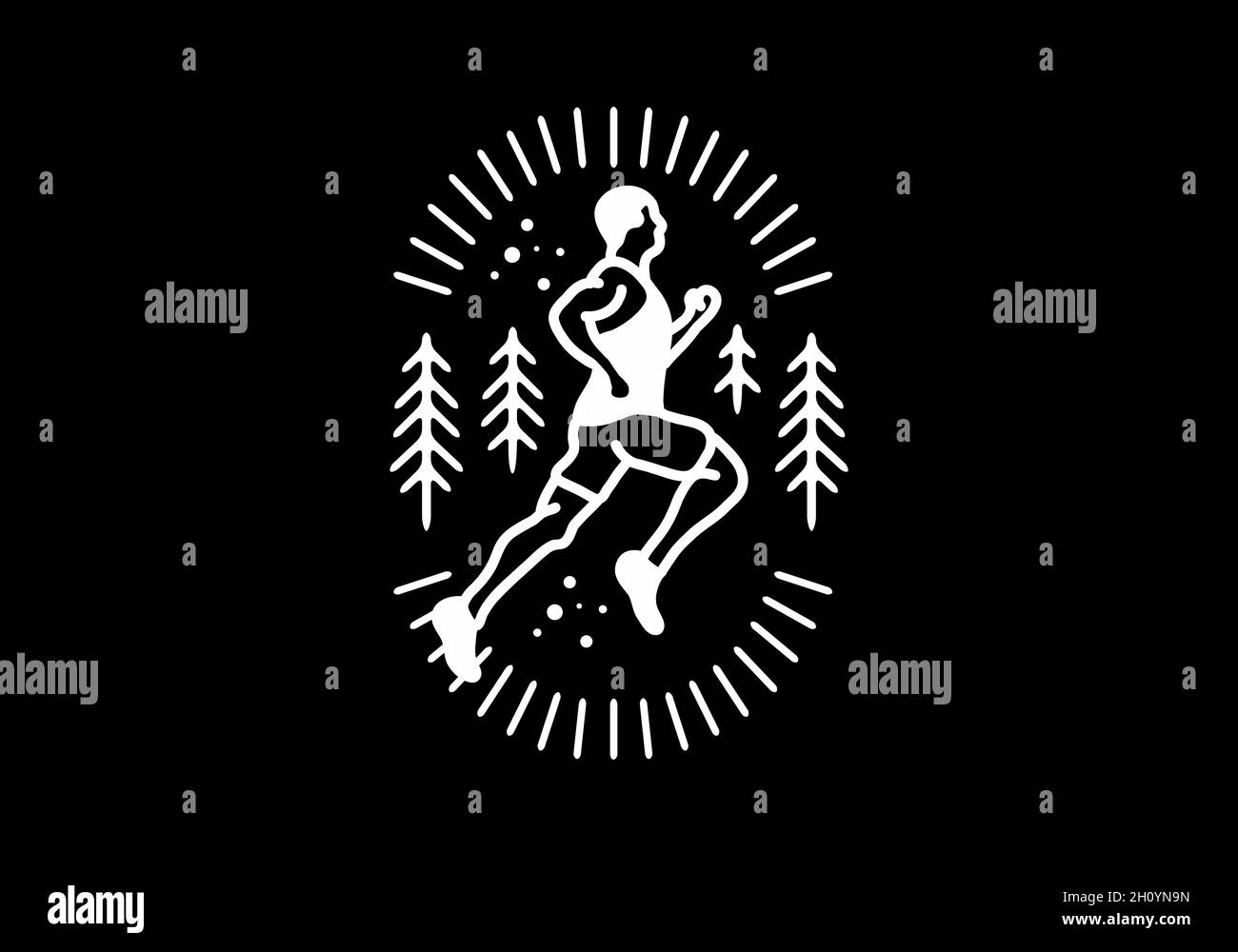 Trail running logo hi-res stock photography and images - Alamy