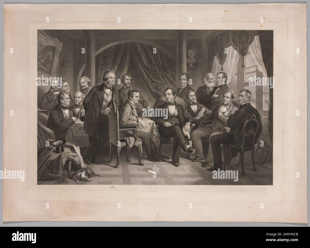 Washington Irving and his Literary Friends at Sunnyside, 1864. Thomas ...
