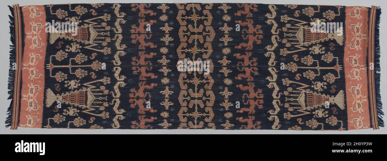 Hinggi, early 1900s. Indonesia, Sumba, early 20th century. Cotton, ikat ...