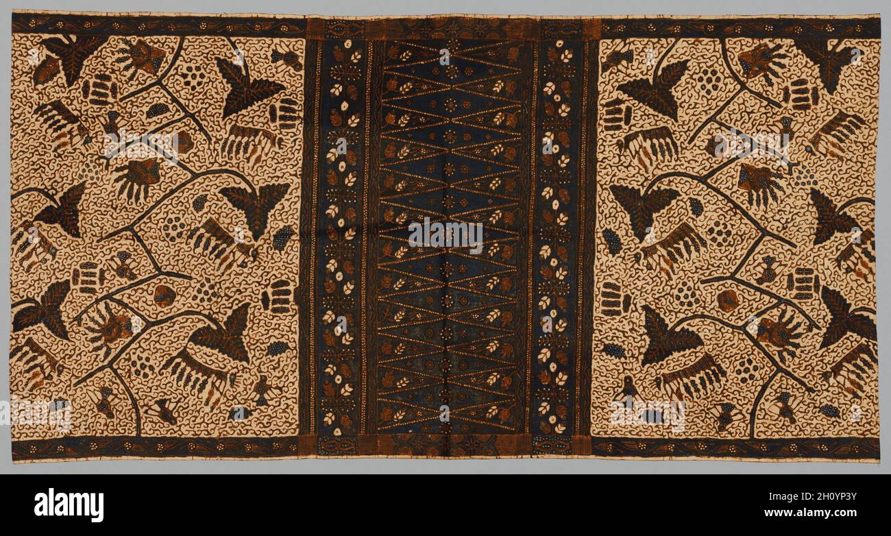 Wearing Cloth, 1800s. Indonesia, Java, 19th century. Batik; cotton ...