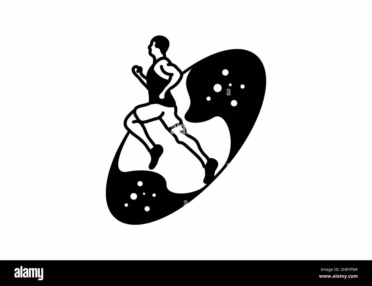 Trail running mountain Stock Vector Images - Alamy