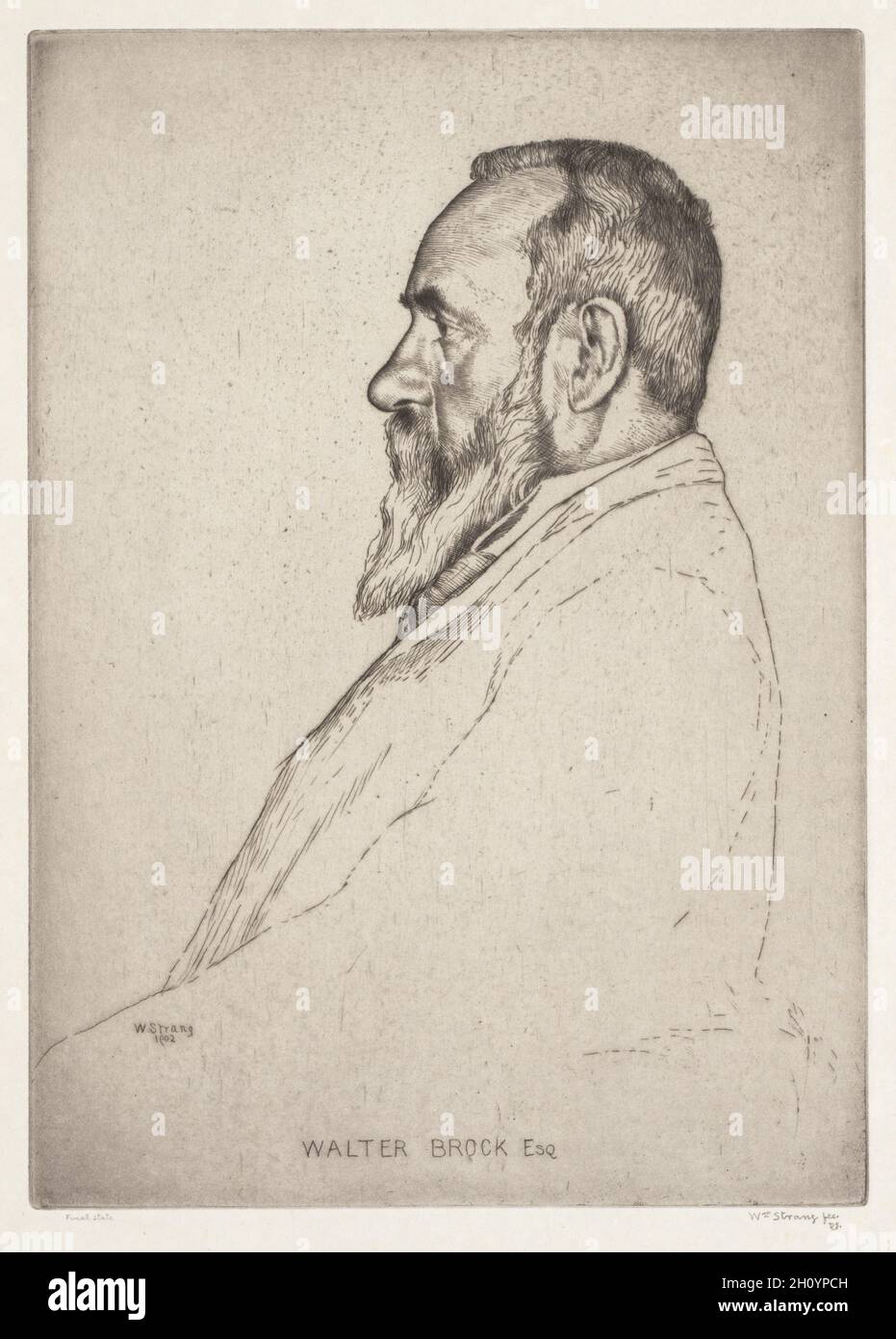 Portrait of Walter Brock, 1902. William Strang (British, 1859-1921 ...