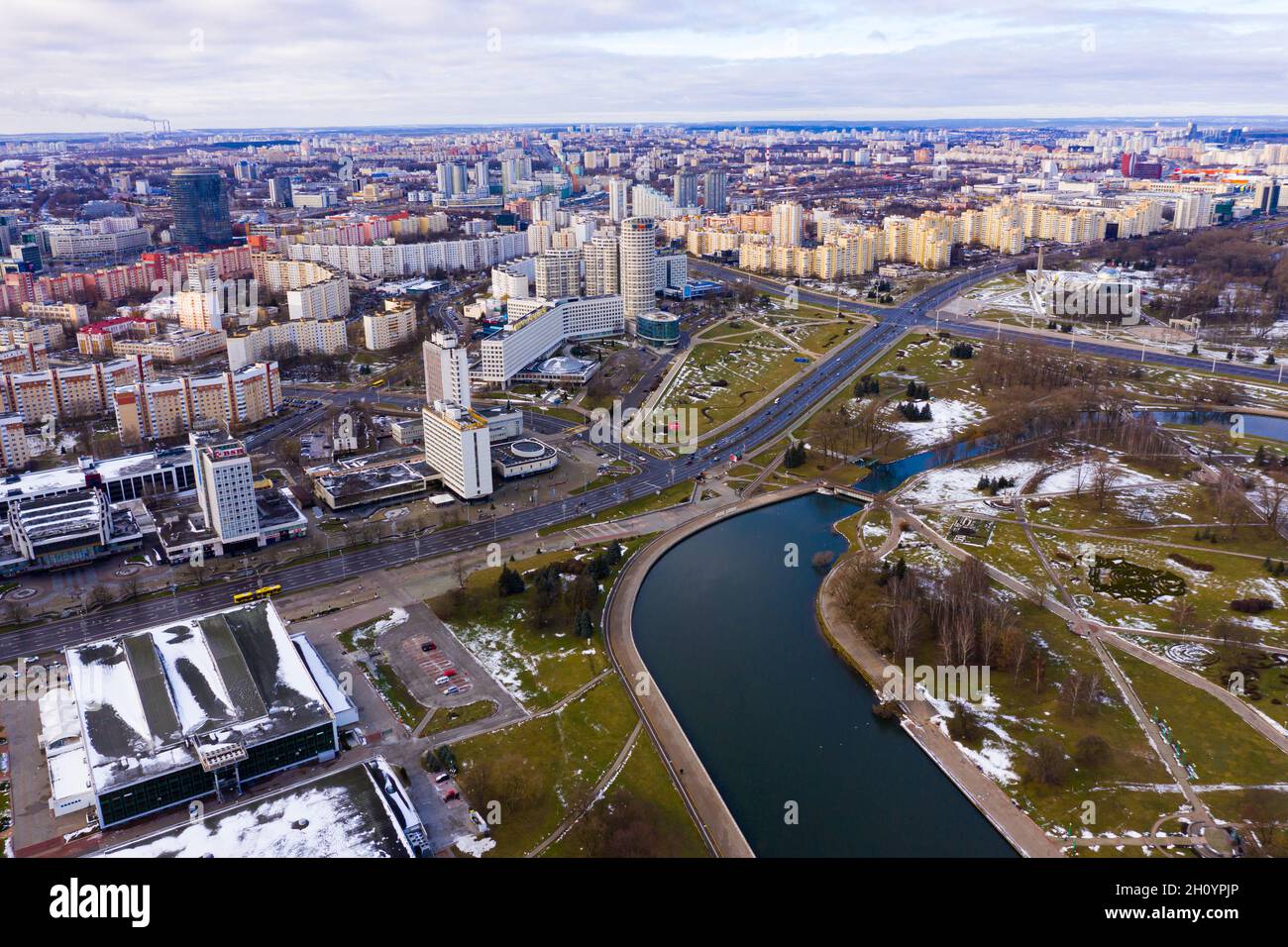 River in historical center minsk hi-res stock photography and images ...