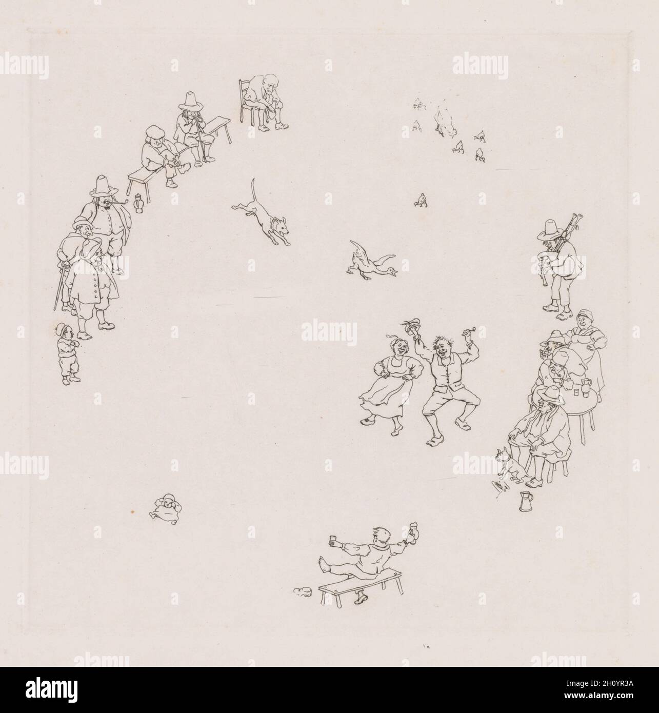 Revelers (Ribauds et Ribaudes). Léonce Justin Alexandre Petit (French ...