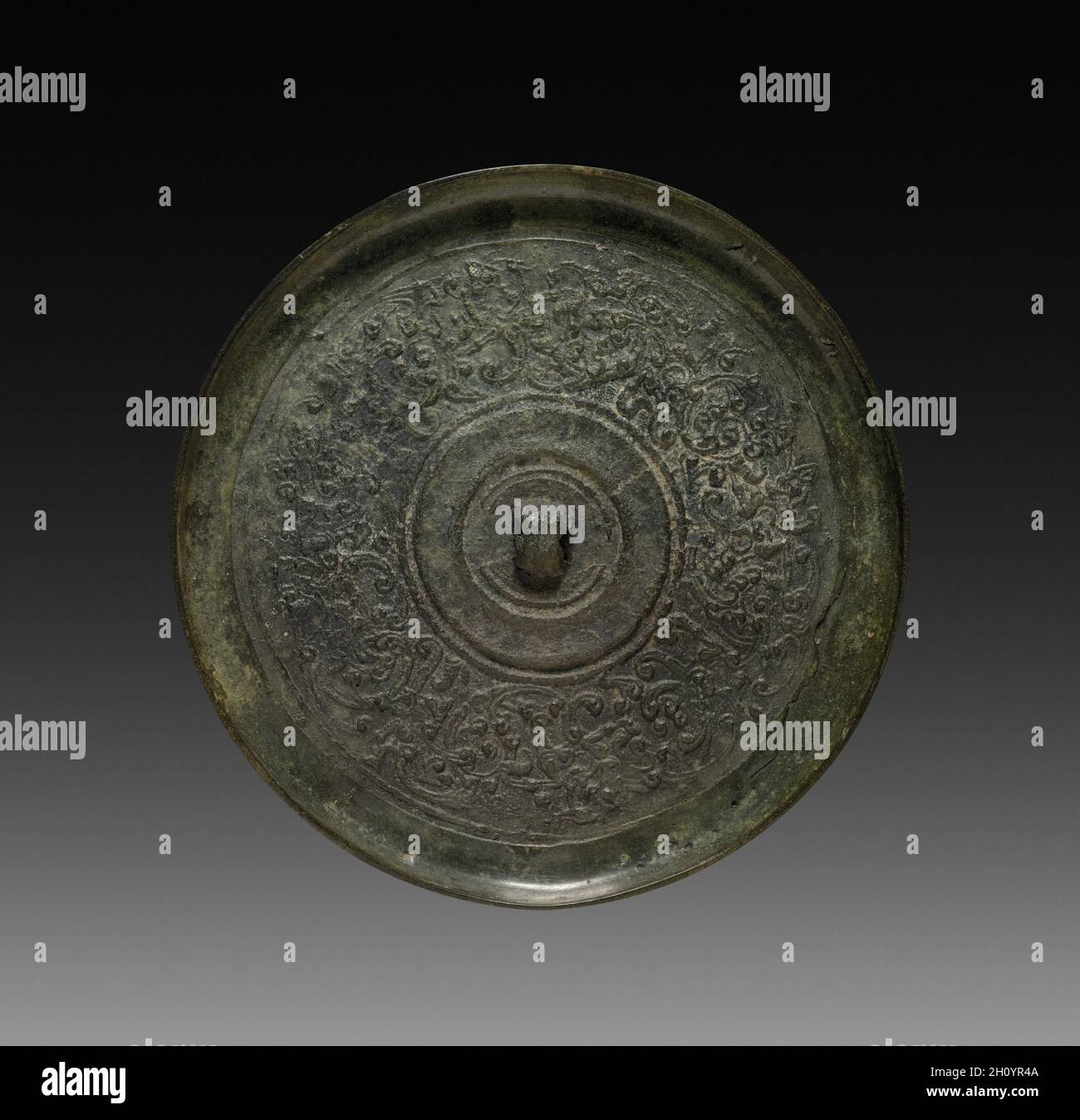 Mirror, 206 BC-AD 220. China, Han dynasty (202 BC-AD 220). Bronze Stock ...