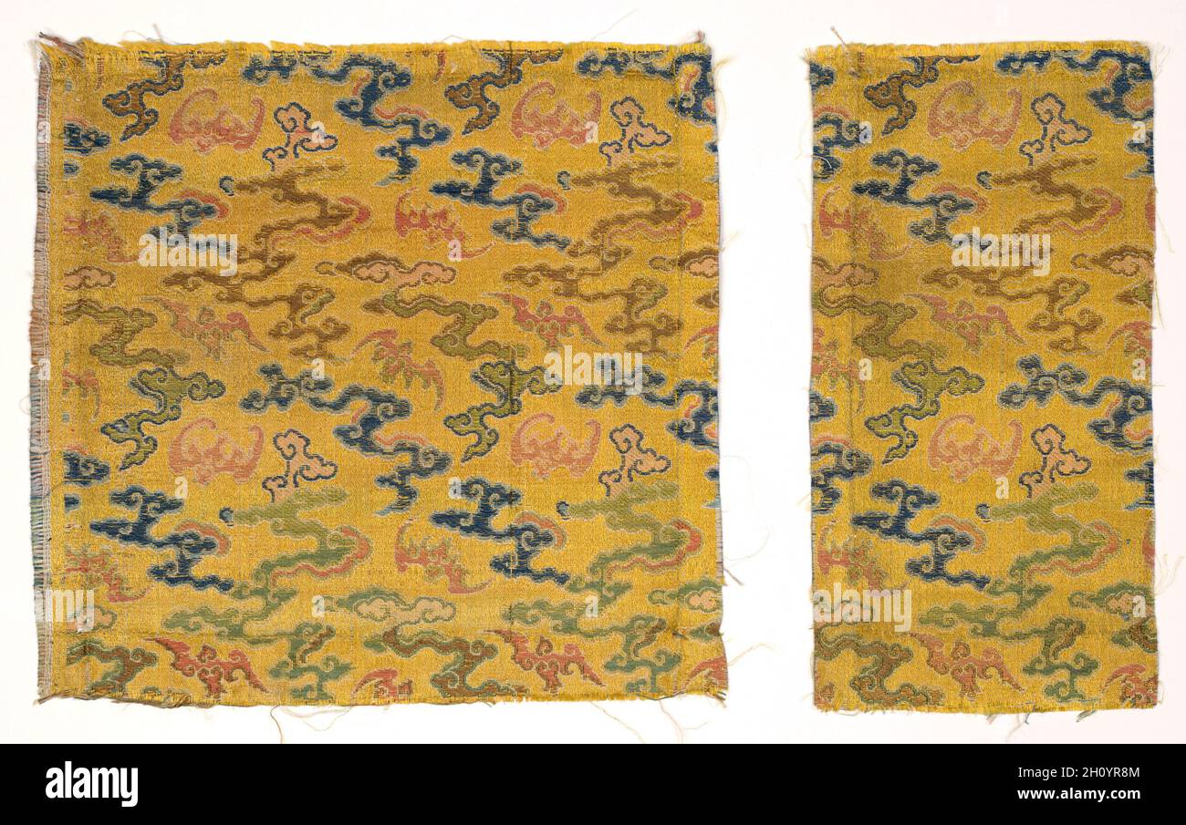 Fragments, 1700–1720. China, Qing dynasty (1644-1911). Silk, diaper ...