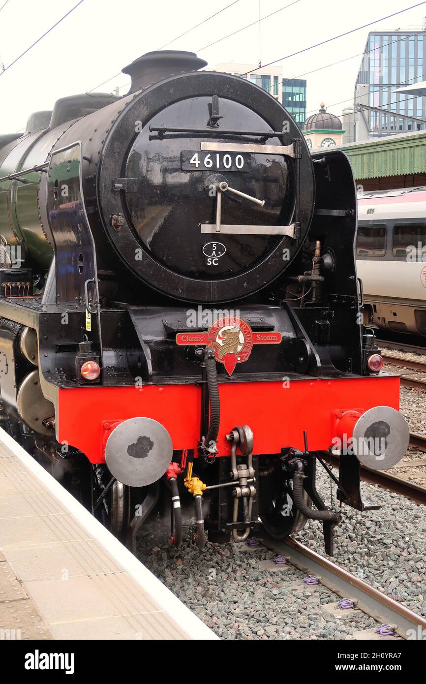 LMS locomotive No 46100 Royal Scot at Cardiff Central station after ...