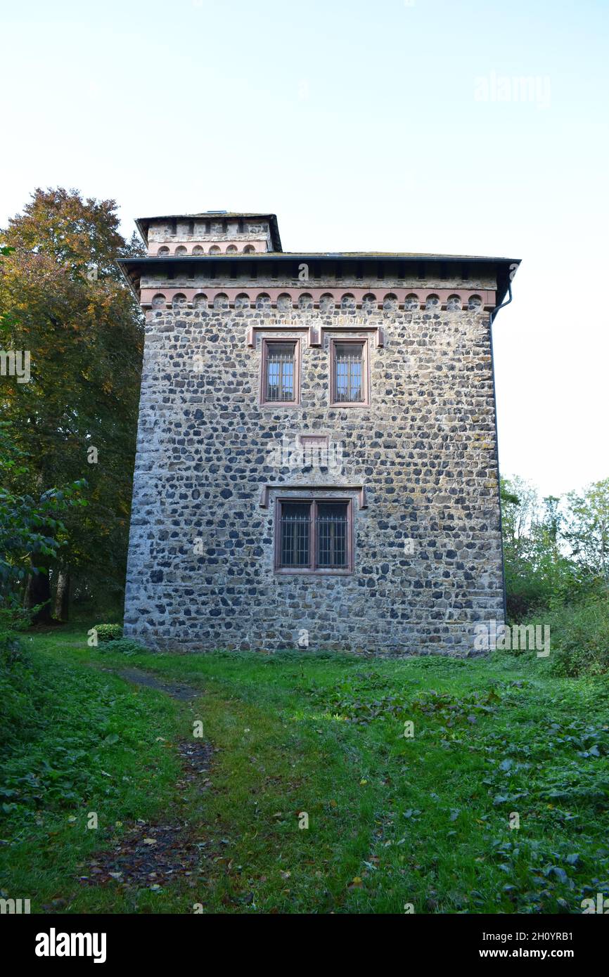 way side of viewing tower on former Burg Aremberg Stock Photo - Alamy