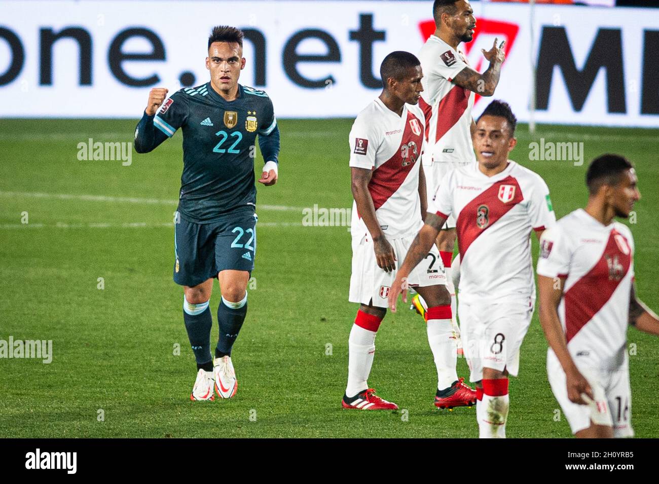 Buenos Aires, Argentina. 14th Oct, 2021. Lautaro Martinez celebrates ...